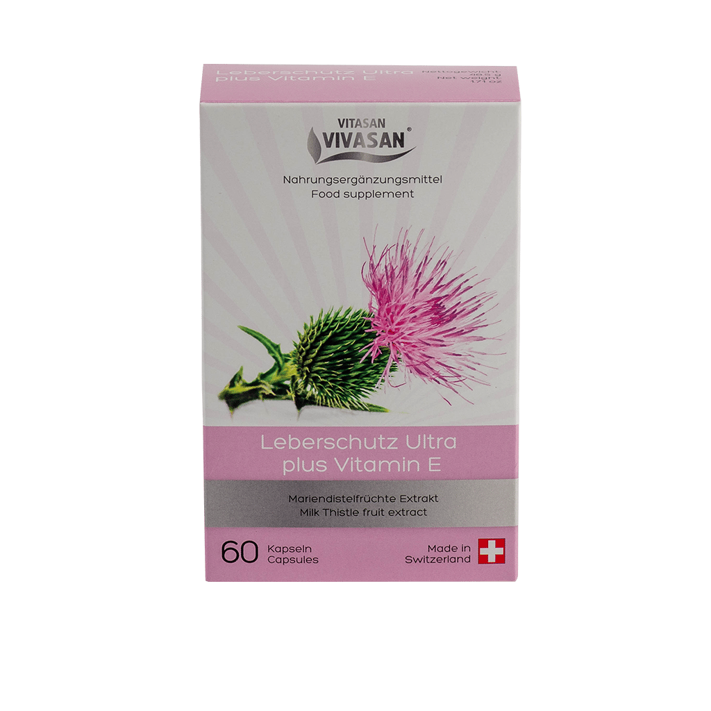 Liver protection ultra plus vitamin E, 60 capsules | VIVASAN.CLUB